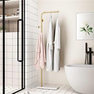Accents | Gold Coat Rack Freestanding Gold Clothes Rack With 3 Hooks 68 ...